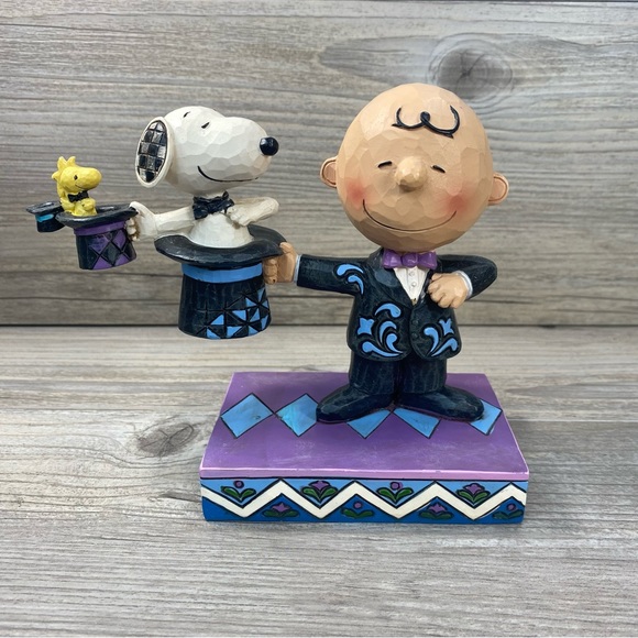 Jim Shore | Other | Jim Shore Peanuts Charlie Brown Snoopy Woodstock Hat Trick 28 6001294 | Poshmark